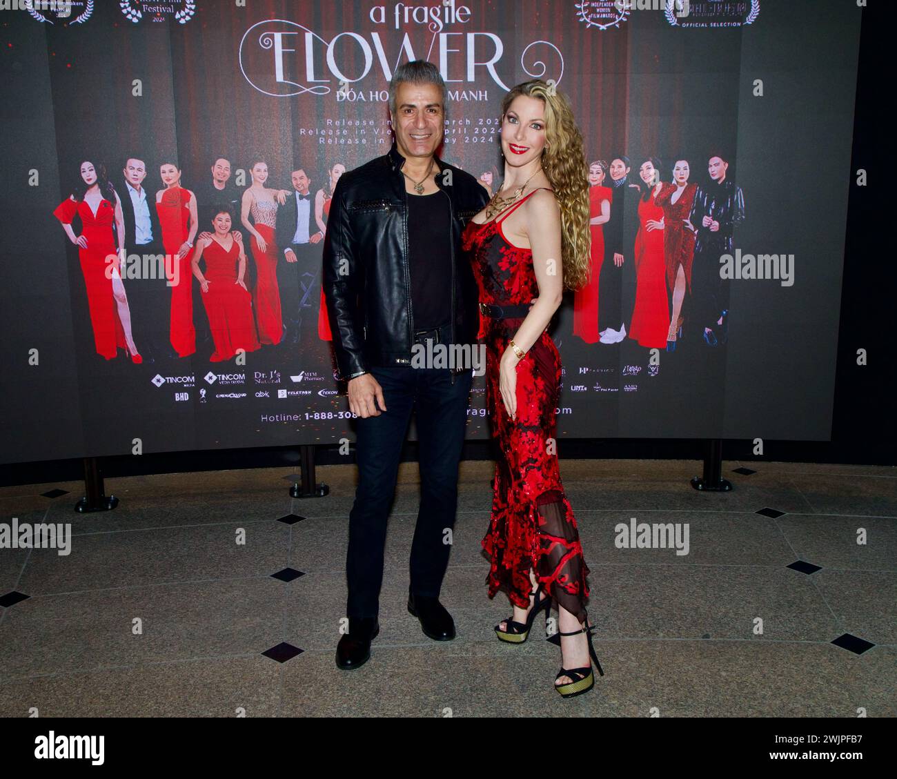 Medi eM and Dustin Quick attend a private red carpet screening ...