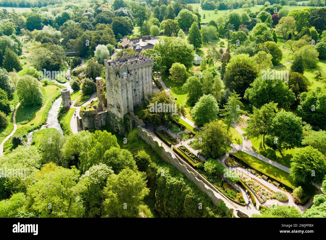 Blarney Castle, medieval stronghold in Blarney, near Cork, known for ...