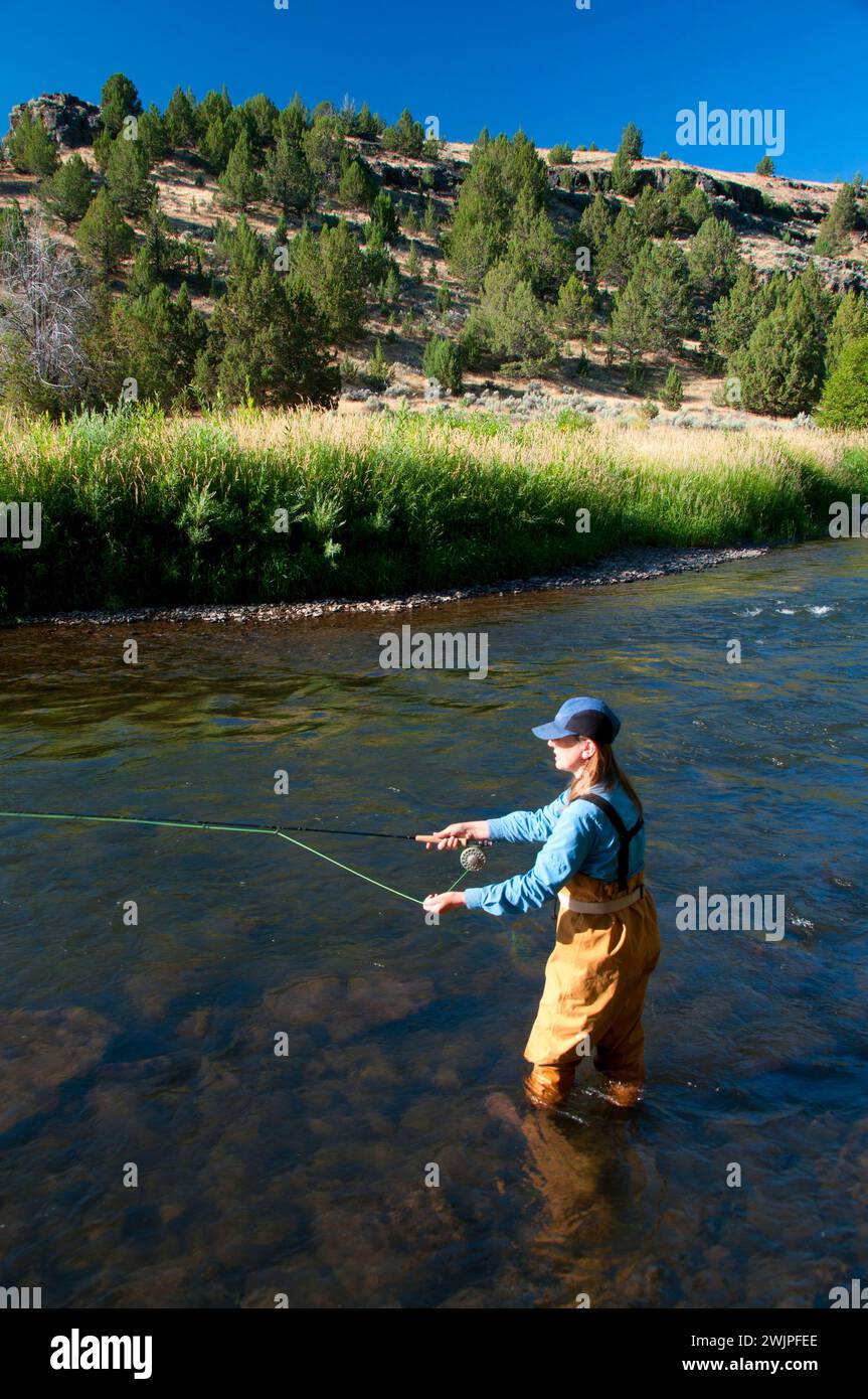 Fly fishing, Donner und Blitzen Wild and Scenic River, Steens Mountain ...