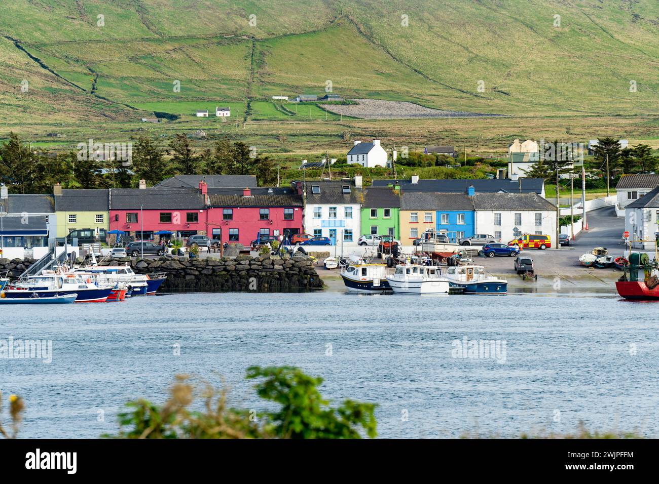 Portmagee village, located on the Iveragh peninsula south of Valentia ...