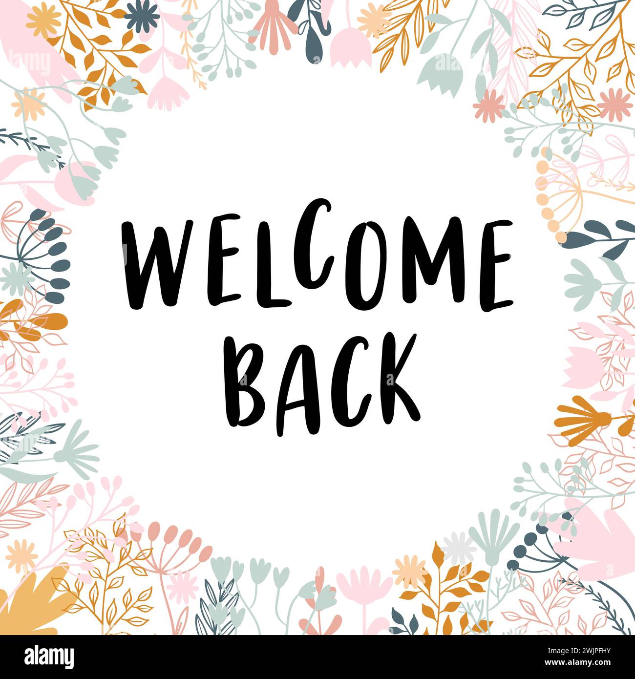 Welcome back. Inspirational and motivating phrase. Quote, slogan ...