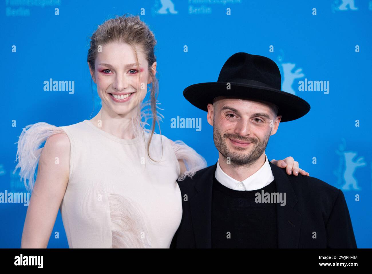 Berlin, Germany. 16th Feb, 2024. Hunter Schafer and Tilman Singer ...