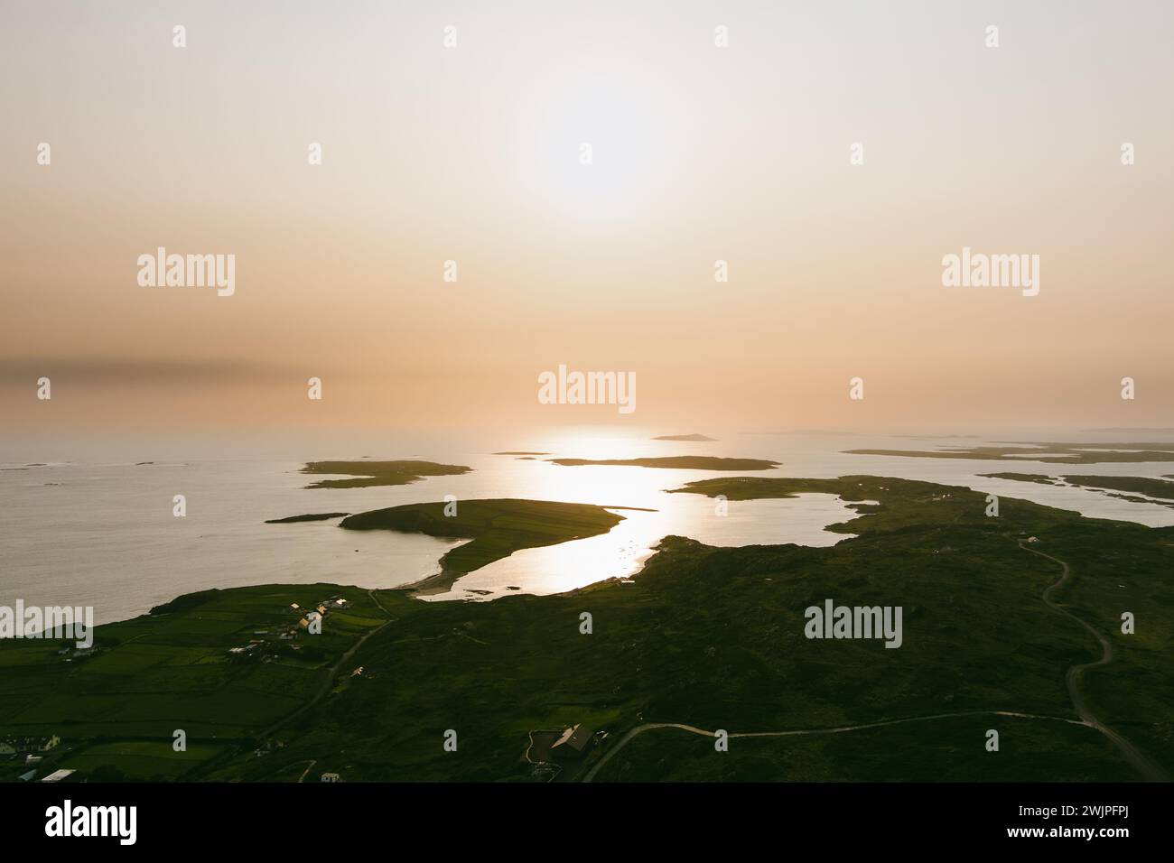 Spectacular sunset view of Ardmore and Turbot islands from famous ...