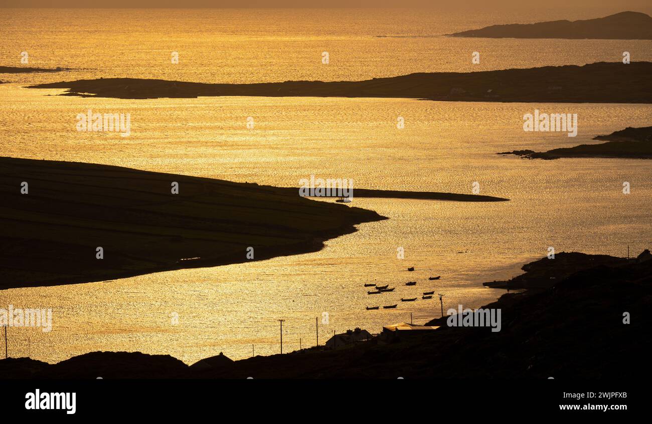 Spectacular sunset view of Ardmore and Turbot islands from famous ...