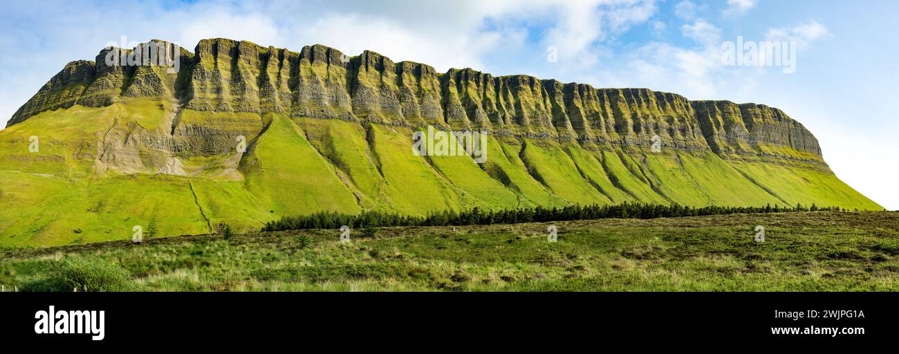 Aerial view of Benbulbin, aka Benbulben or Ben Bulben, iconic landmark ...