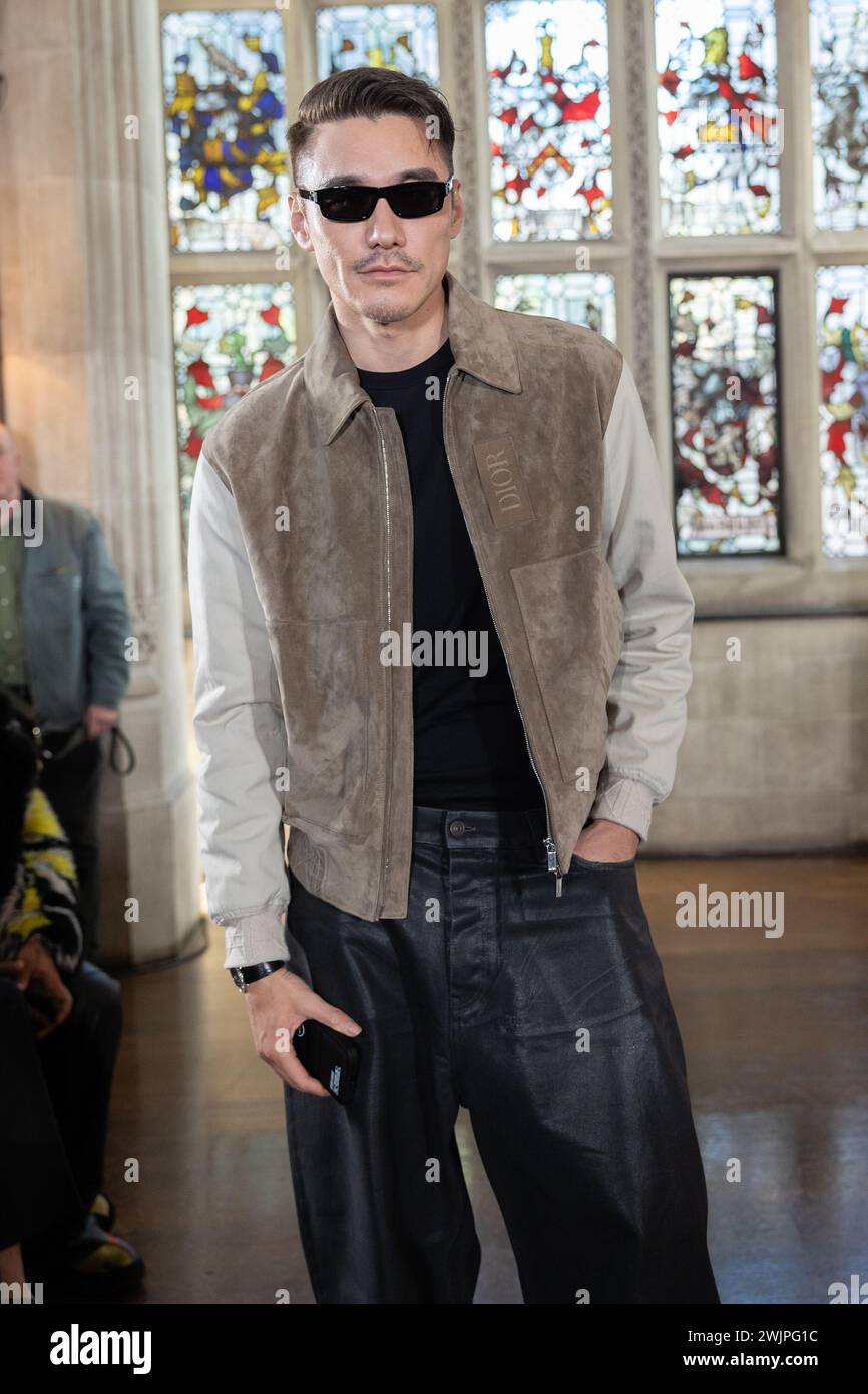 London, UK. February 16th, 2024. Hu Bing attends the Edward Crutchley ...