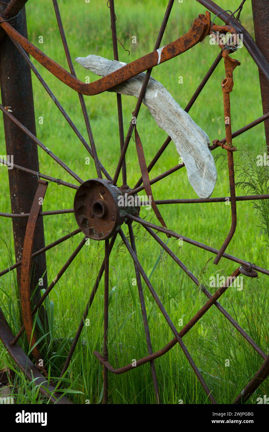 Wagonwheel frame, Riddle Brothers Ranch National Historic District ...