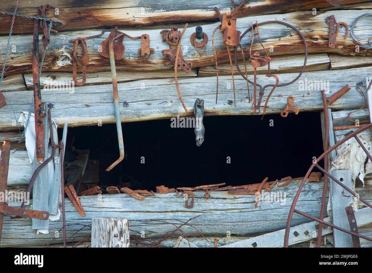 Storage Building/Tack Room wall, Riddle Brothers Ranch National ...