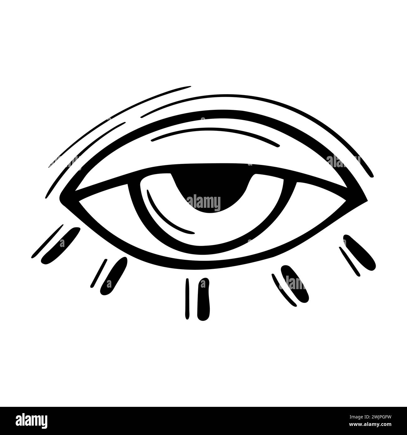 Evil eye. Doodle abstract talisman. Mystical element. Magical hand ...