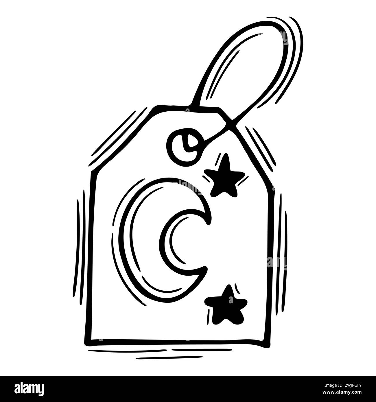 Hand drawn label. Magical element. Halloween potion label. Esotericism ...