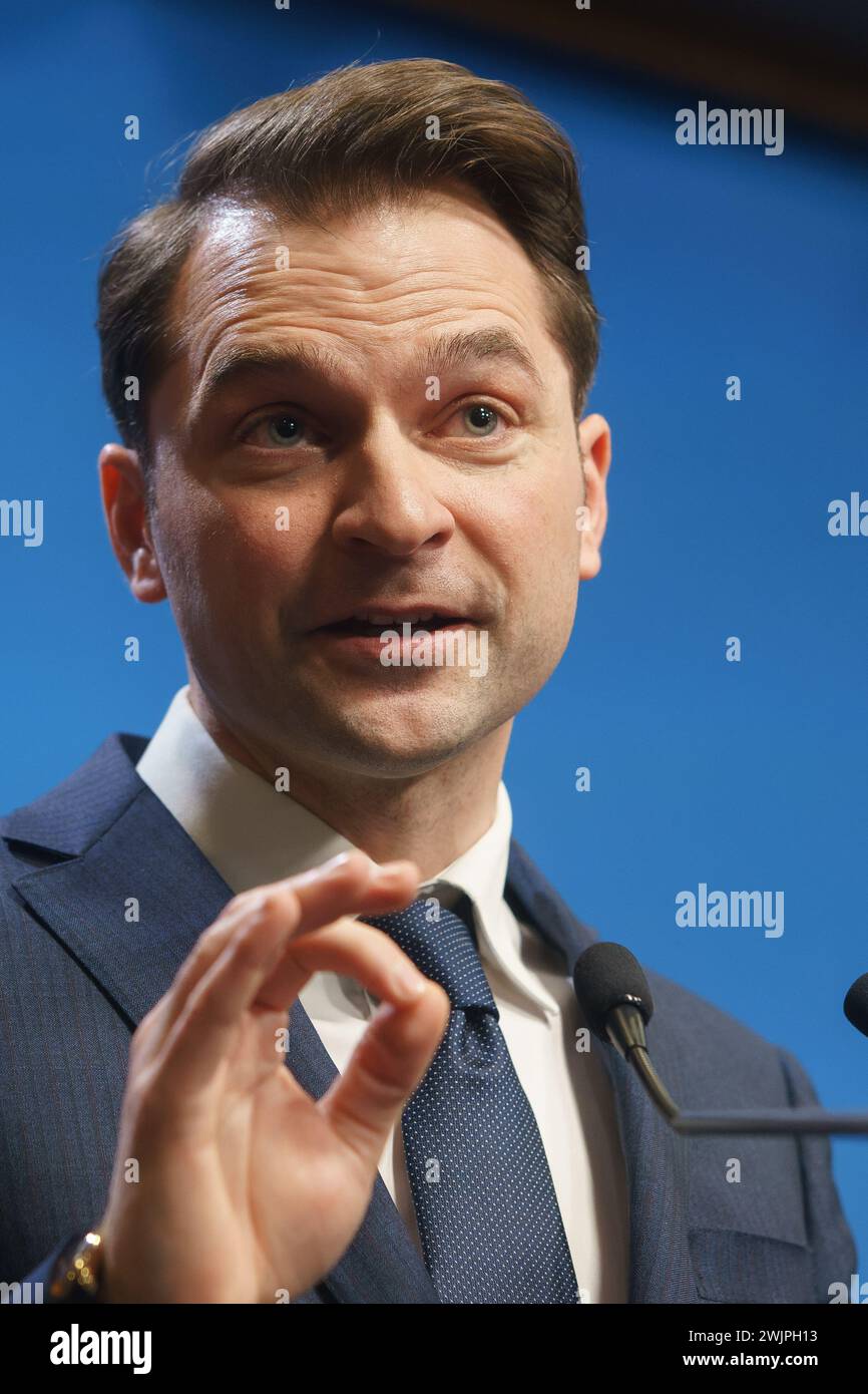 Bucharest, Romania - 16th Feb, 2024: Sebastian Burduja, the Romanian ...