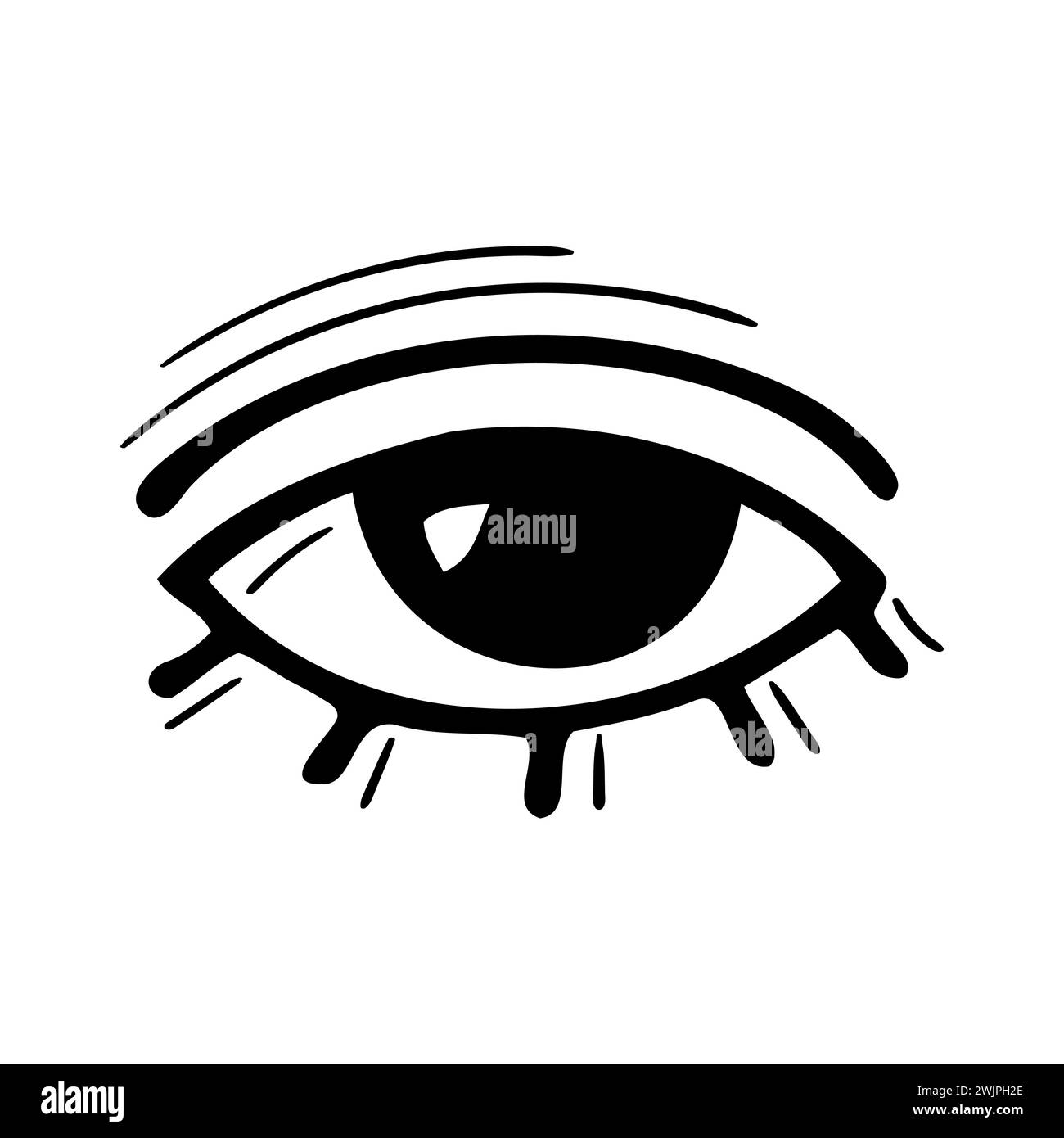 Evil eye. Doodle abstract talisman. Mystical element. Magical hand ...