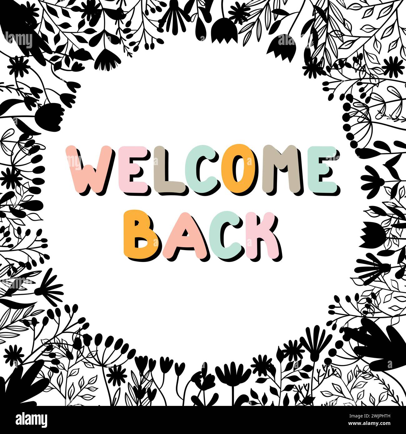 Welcome back. Inspirational and motivating phrase. Quote, slogan ...