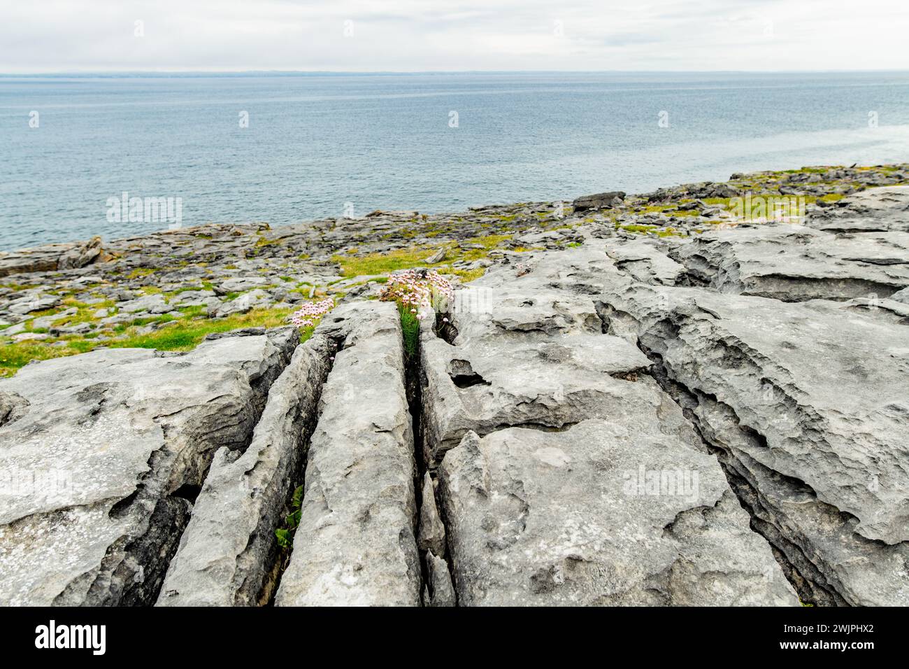 Spectacular misty landscape in the Burren region of County Clare ...