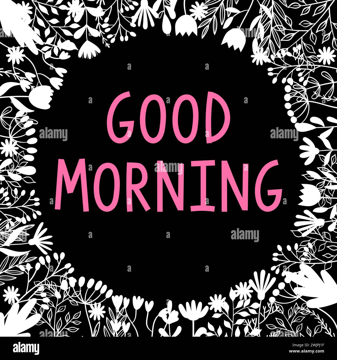 Good morning. Inspirational and motivating phrase. Quote, slogan ...