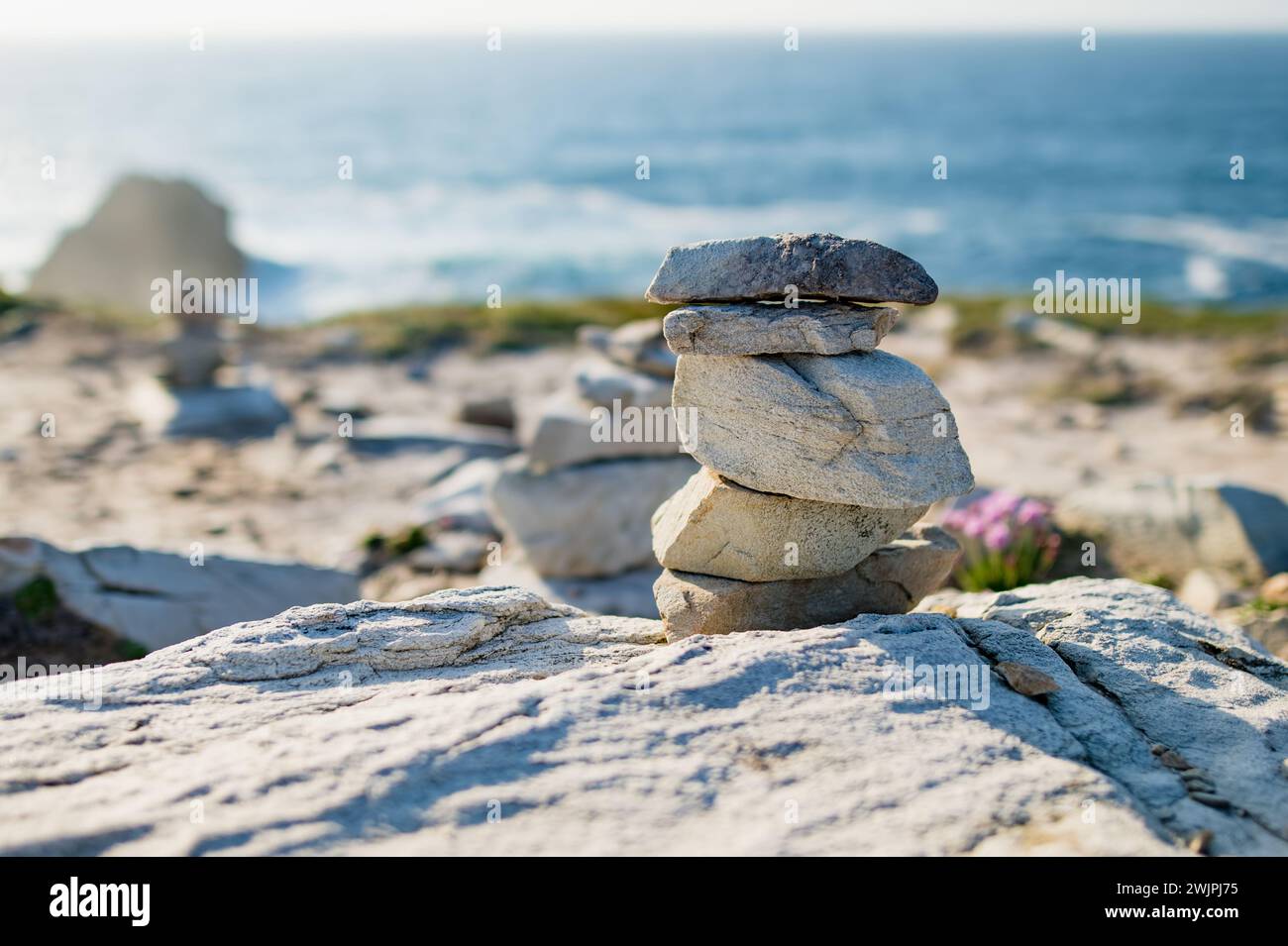 Stones stacks at Malin Head, Ireland's northernmost point, Wild ...