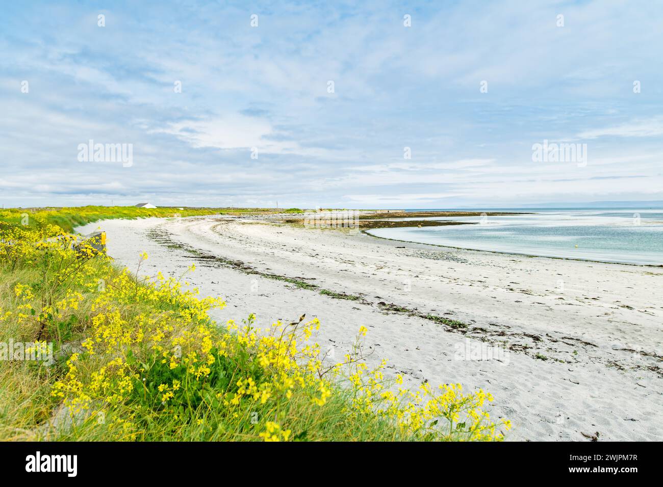 Wide sandy Frenchman's beach on Inishmore, one of the largest of the ...