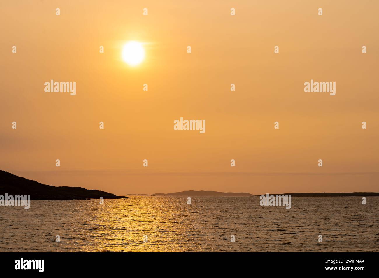 Spectacular sunset view of Ardmore and Turbot islands from famous ...