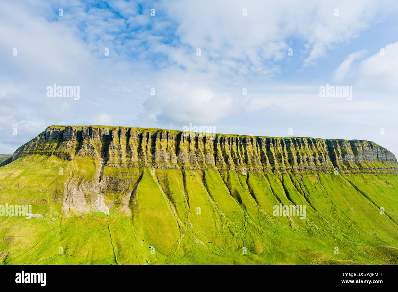 Aerial view of Benbulbin, aka Benbulben or Ben Bulben, iconic landmark ...