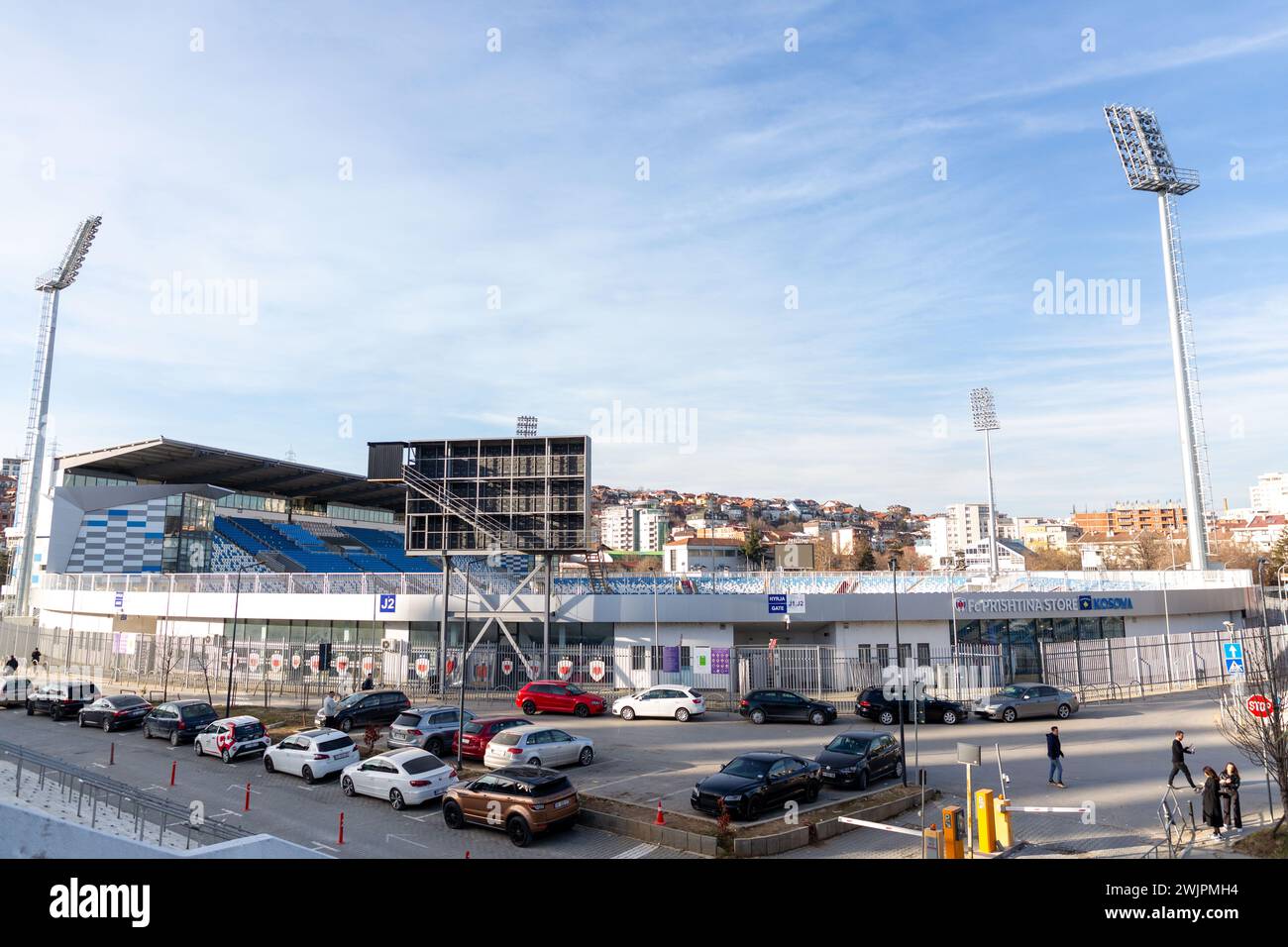Pristina, Kosovo - FEB 5, 2024: The Fadil Vokrri Stadium is a stadium ...