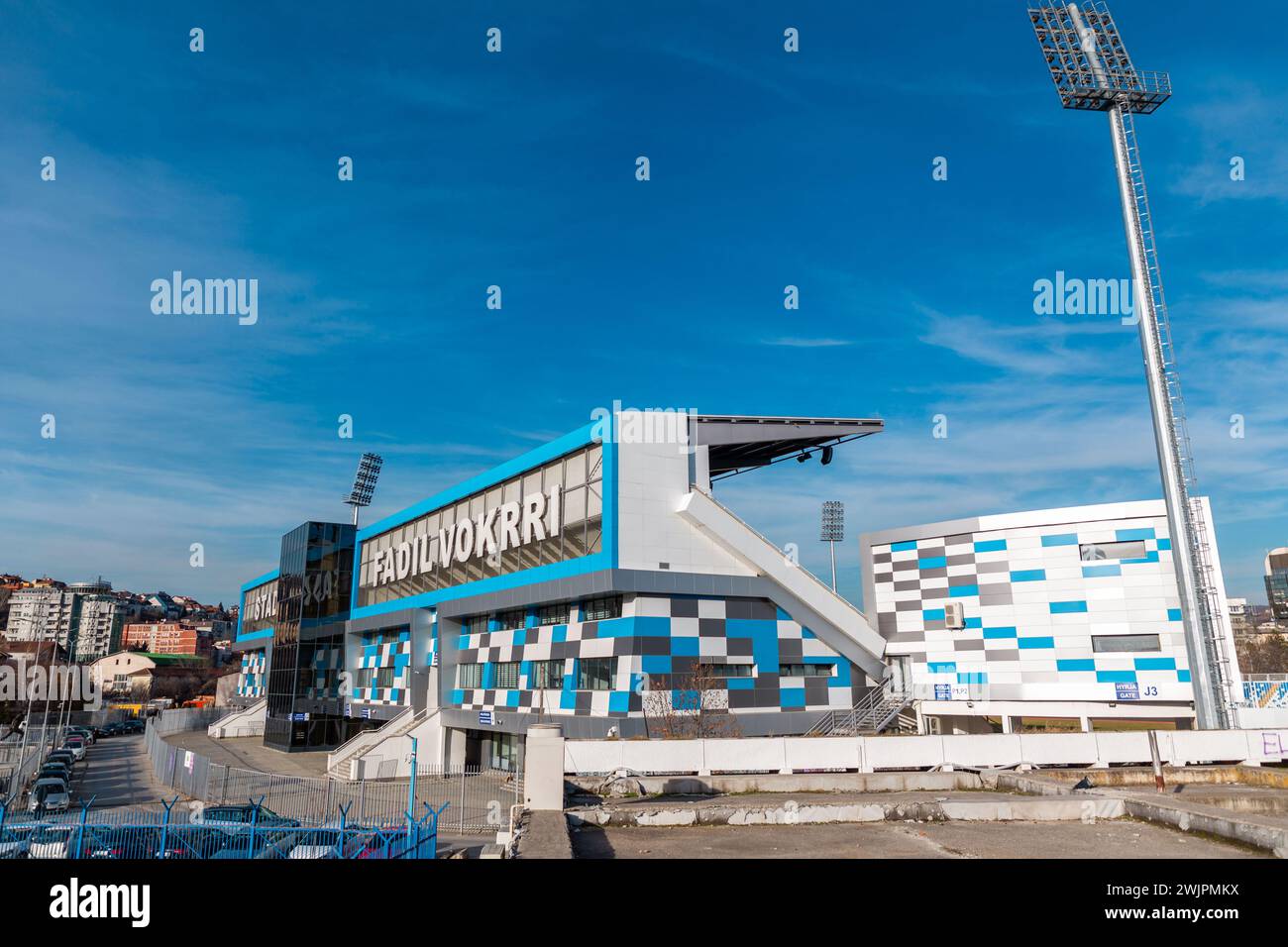 Pristina, Kosovo - FEB 5, 2024: The Fadil Vokrri Stadium is a stadium ...