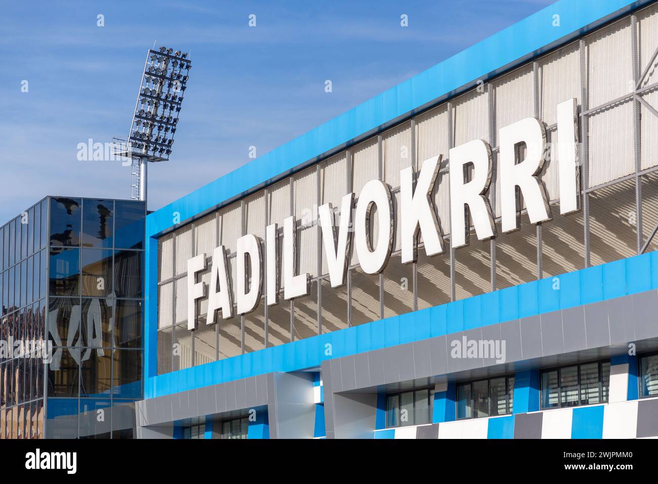 Pristina, Kosovo - FEB 5, 2024: The Fadil Vokrri Stadium is a stadium ...