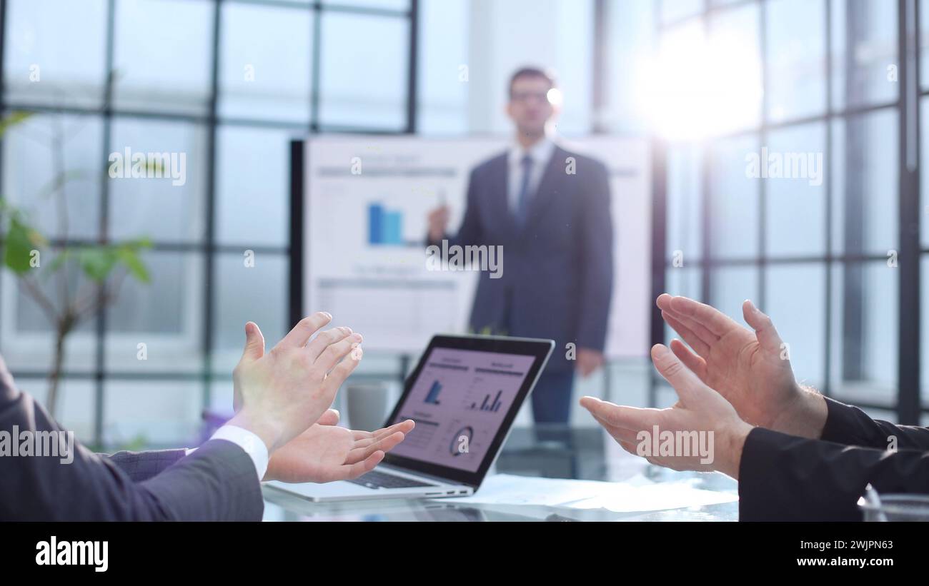 Businessmen at the conference signing a successful contract Stock Photo ...