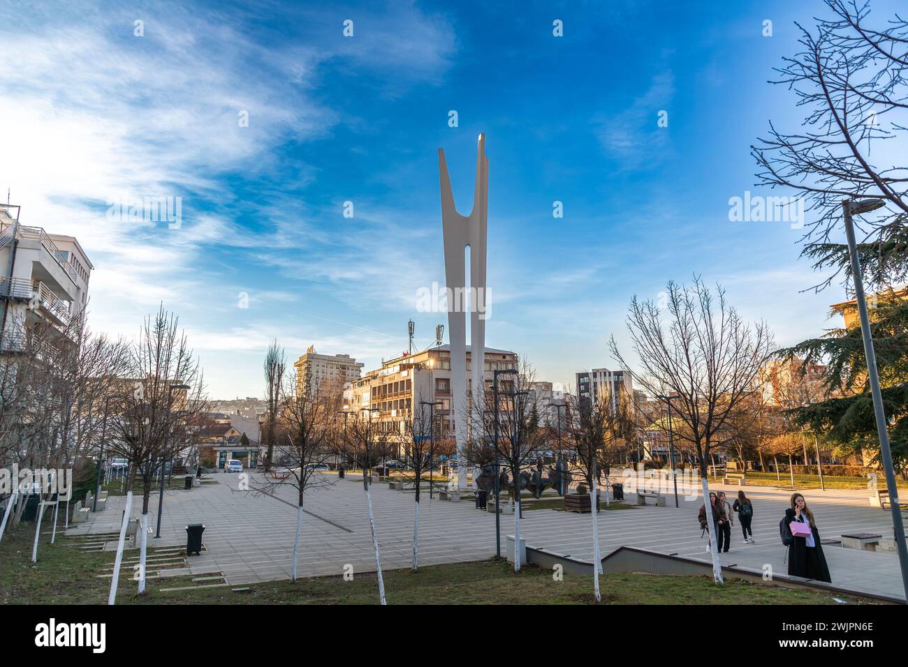 Pristina, Kosovo - February 5, 2024: The Monumnet of Unity and ...