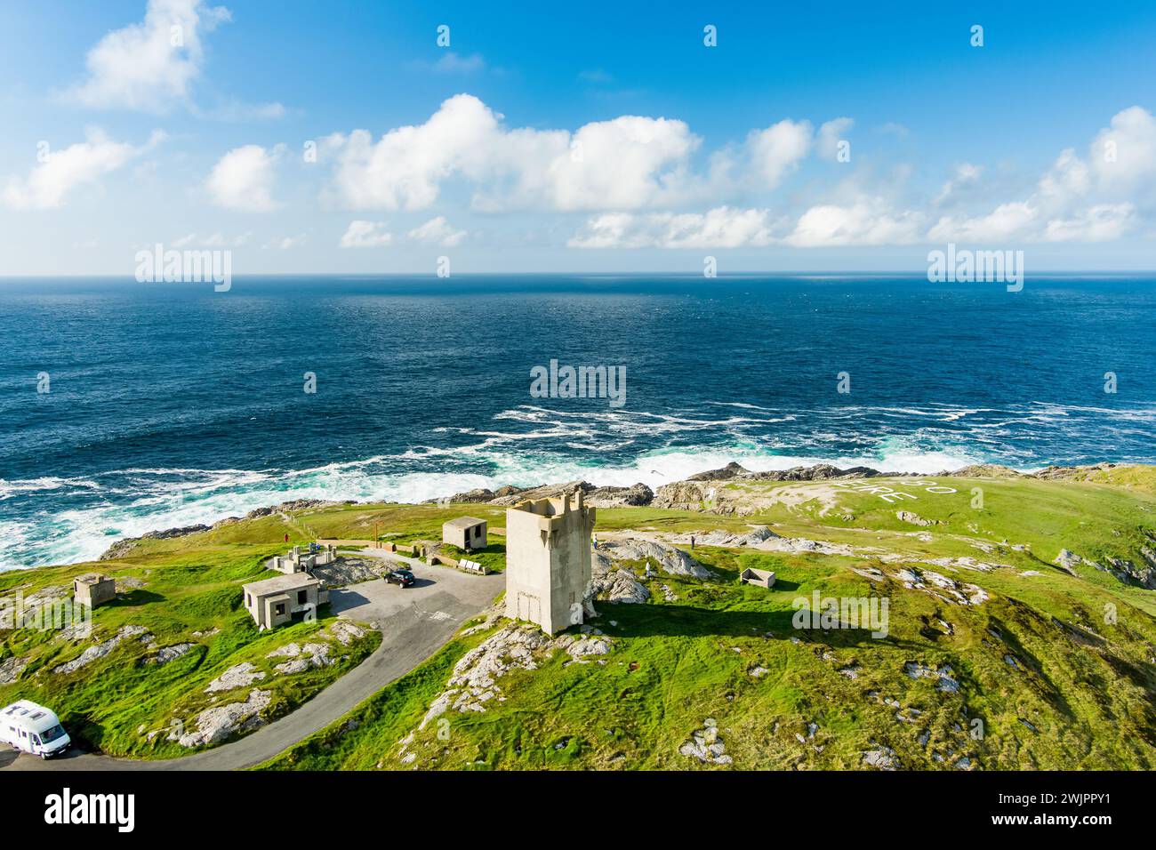 Aerial view of Banba's Crown, iconic gem of Malin Head, Ireland's ...