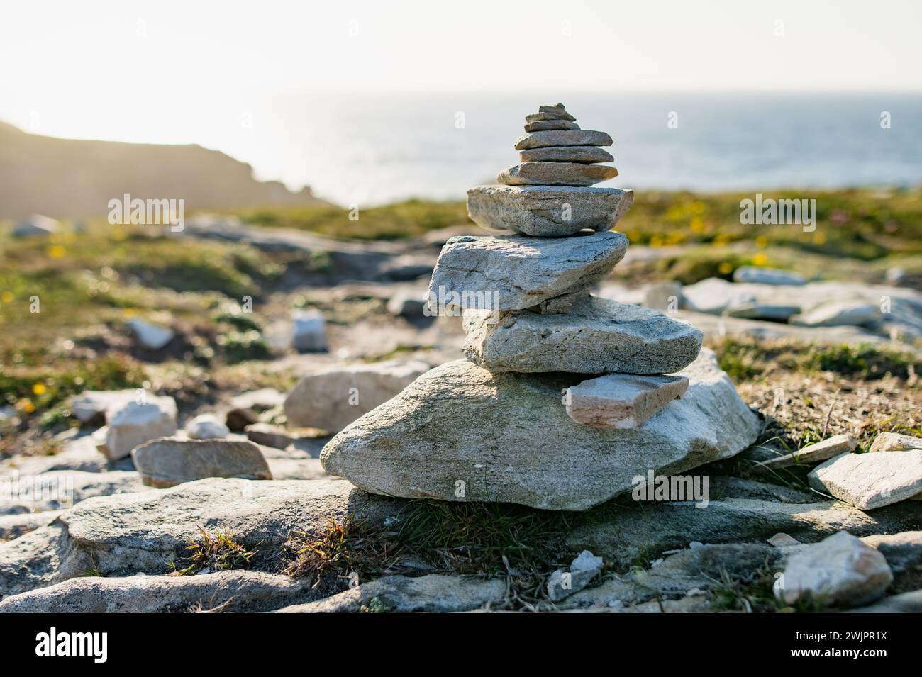 Stones stacks at Malin Head, Ireland's northernmost point, Wild ...