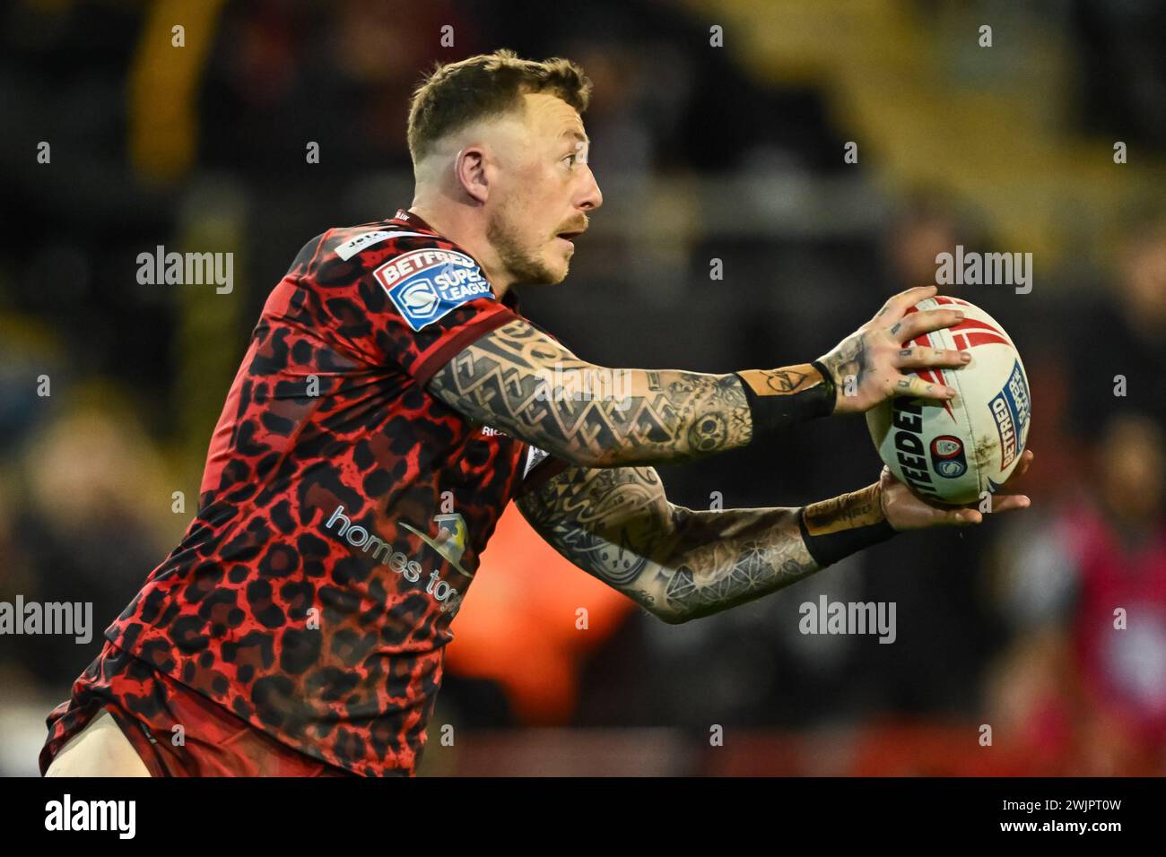 Josh Charnley of Leigh Leopards in action during the Betfred Super ...