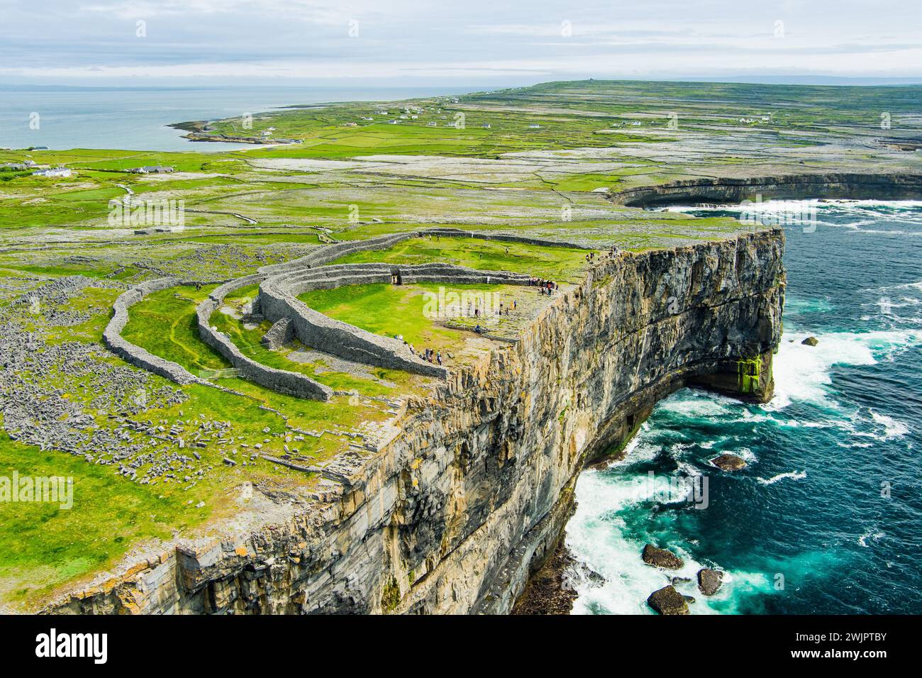Aerial view of Dun Aonghasa or Dun Aengus , the largest prehistoric ...