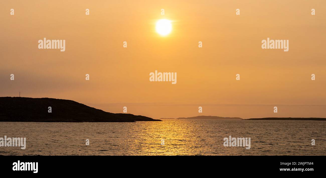 Spectacular sunset view of Ardmore and Turbot islands from famous ...