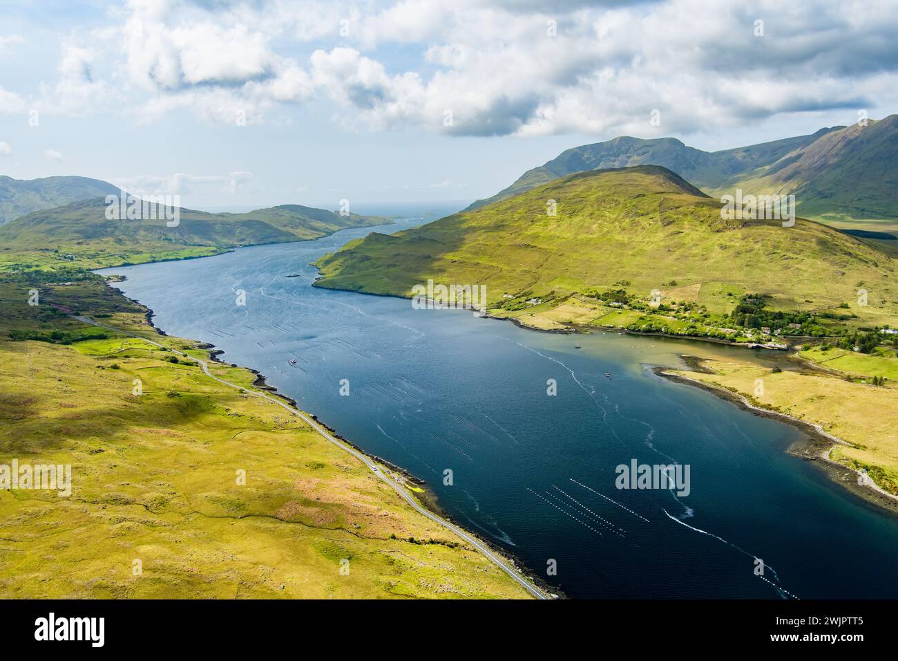 Killary Harbour or Killary fjord, a stunning fjord in the west of ...