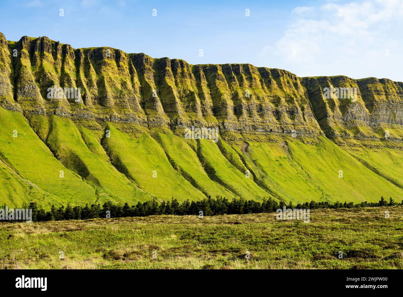 Aerial view of Benbulbin, aka Benbulben or Ben Bulben, iconic landmark ...