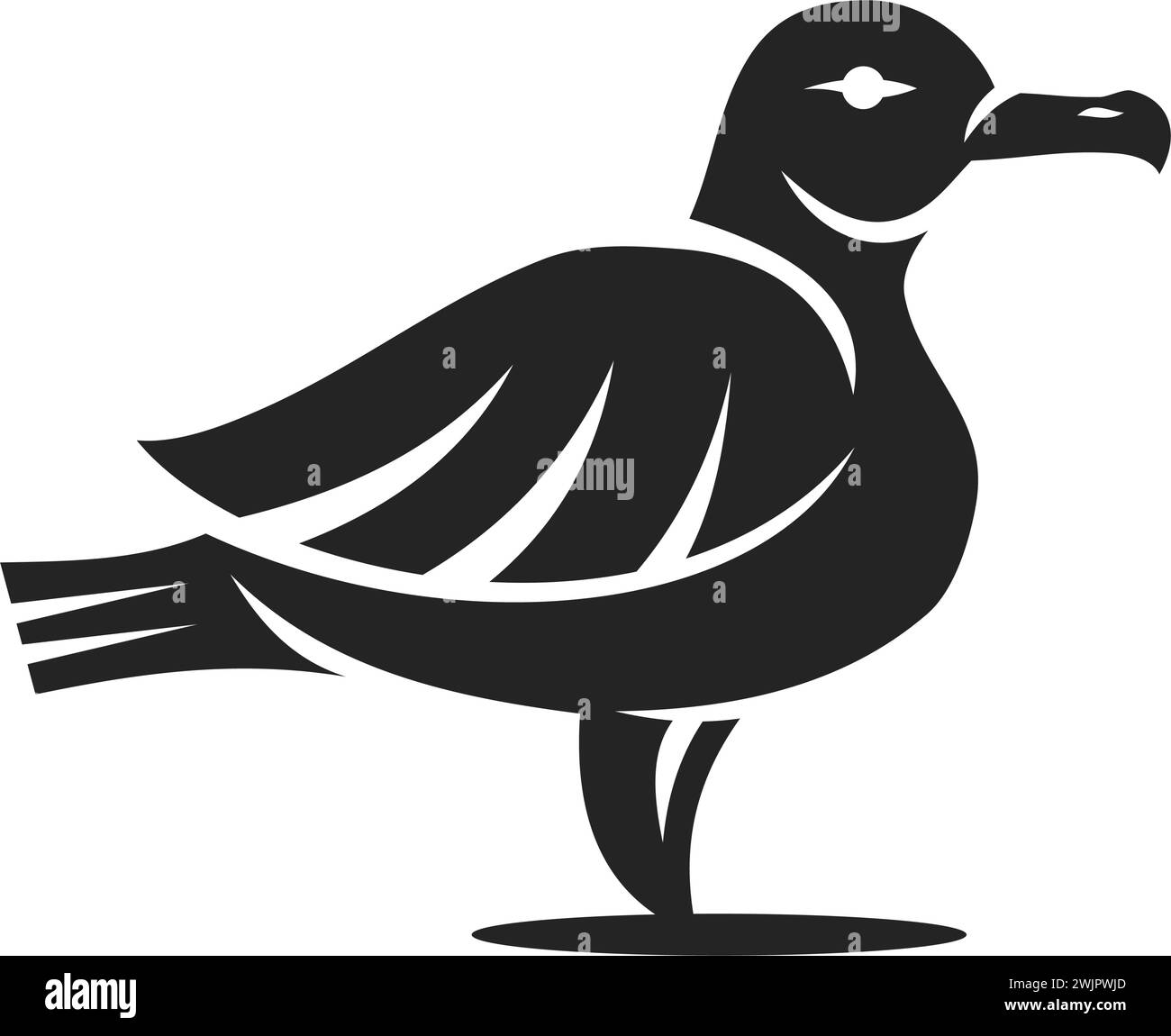 Seagull logo template Isolated. Brand Identity. Icon Abstract Vector ...