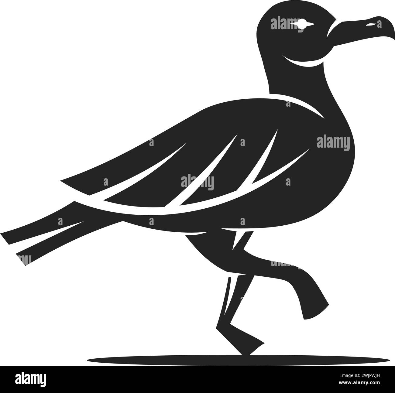 Seagull logo template Isolated. Brand Identity. Icon Abstract Vector ...