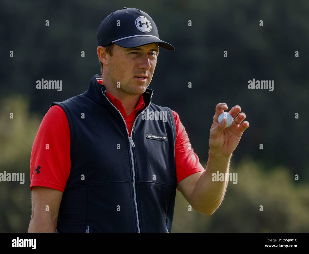 February 16, 2024 Jordan Spieth in action during the second round of ...