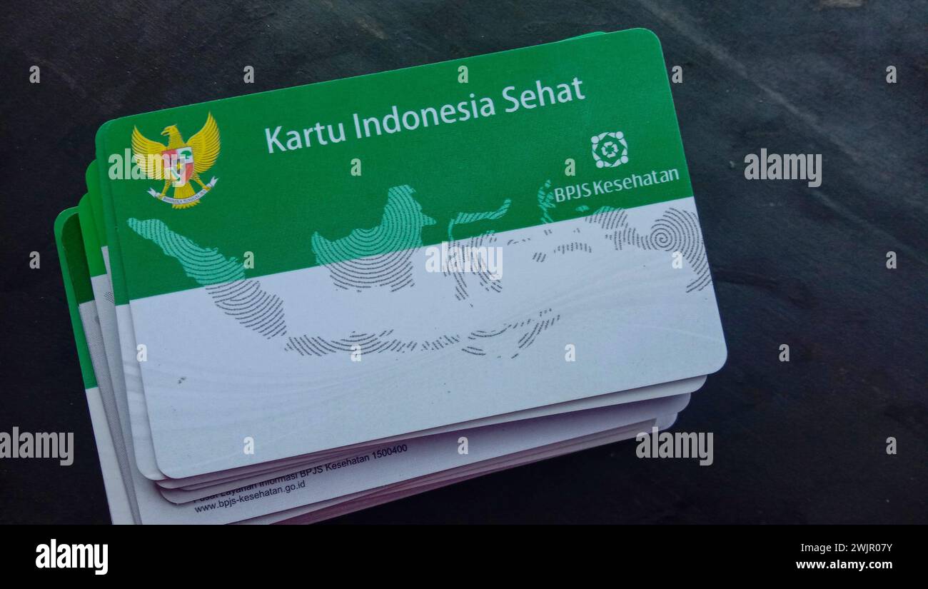 Photo of Indonesia's state-owned BPJS card with a black photo ...