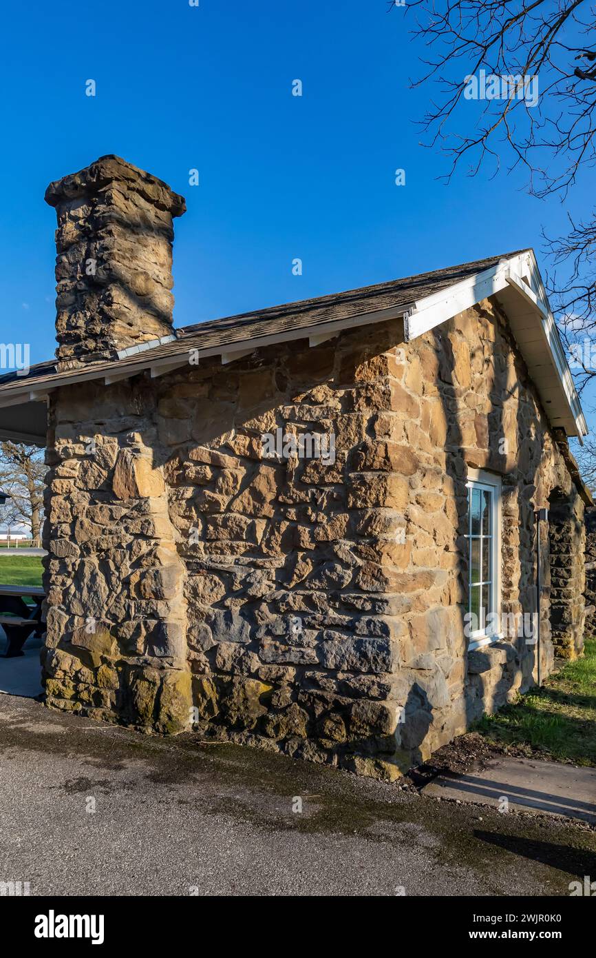 Stone park office built by the CCC in Ledges State Park near Boone ...