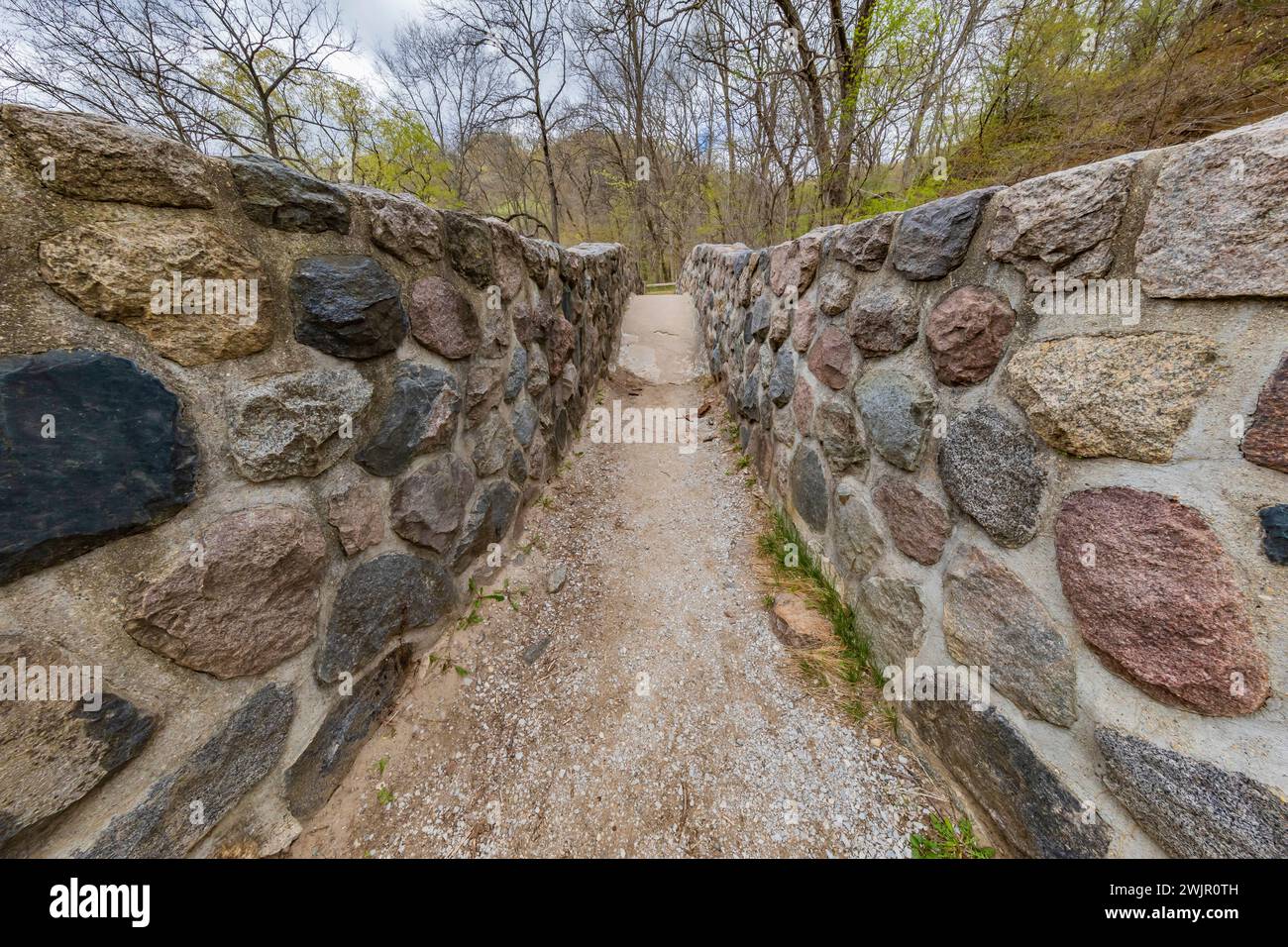 Stone Arch Bridge built by the CCC in Ledges State Park near Boone ...