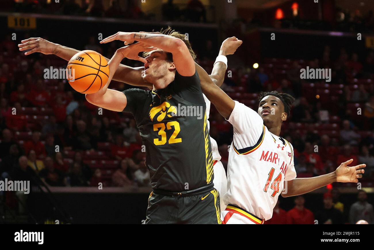 COLLEGE PARK, MD - FEBRUARY 14: Maryland Terrapins forward Mady Traore ...