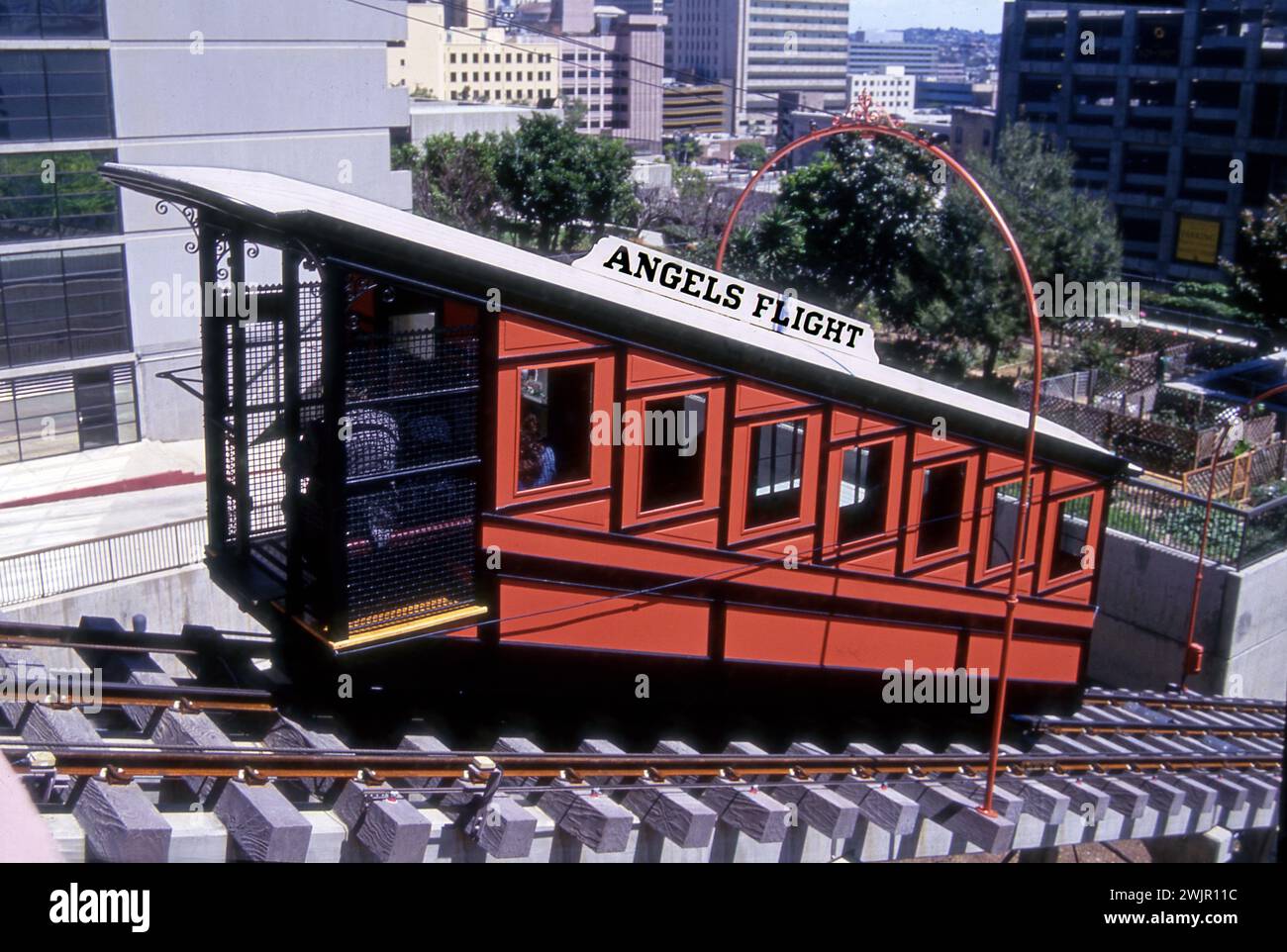 Angels Flight ,furnicular, tram, cars, rail, transportation, downtown ...