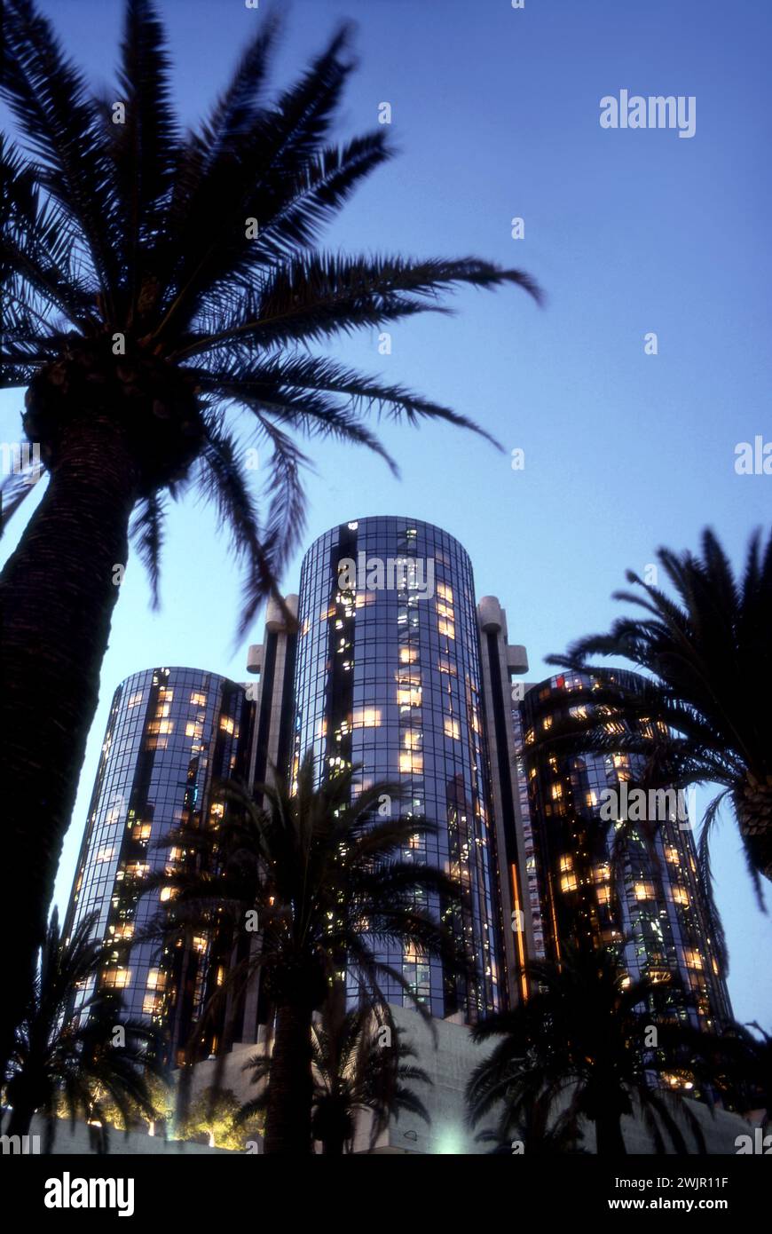 The Bonaventure Hotel in downtown Los Angeles, California, USA Stock ...