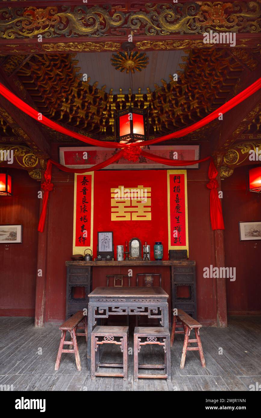 the Sunroof of an ancient building at Huangling village in Wuyuan ...