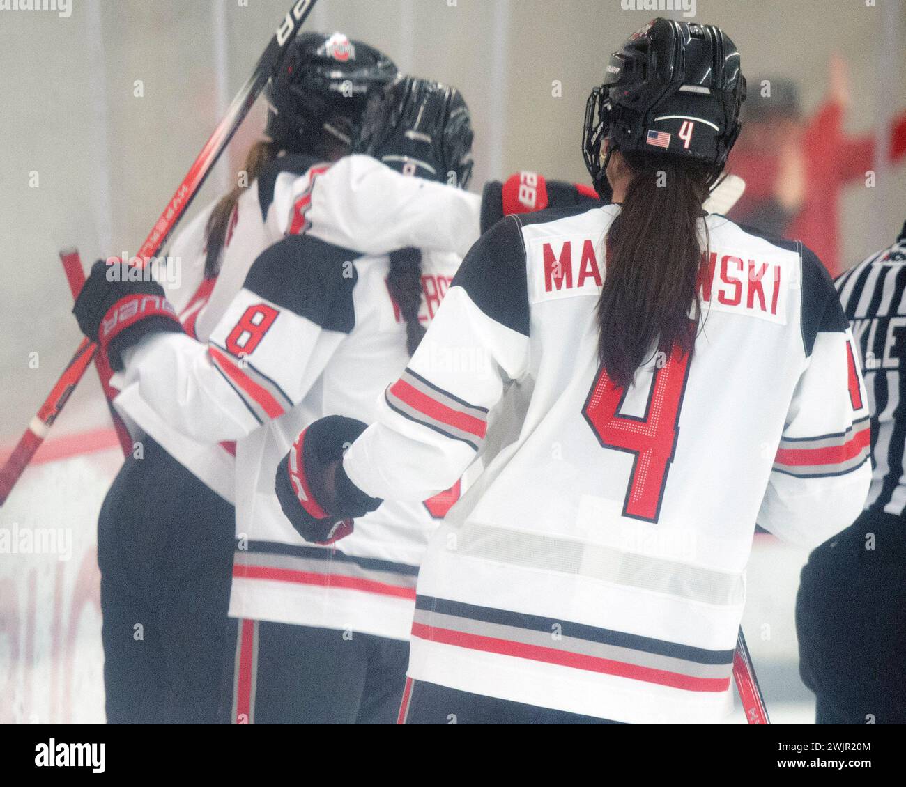 February 16, 2024: Ohio State Buckeyes forward Hannah Bilka (9 ...