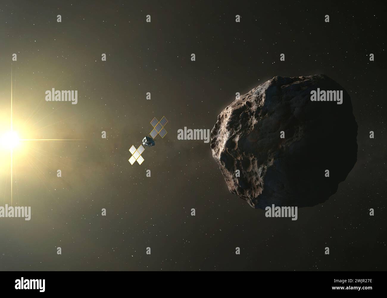 Artwork of Psyche Mission Stock Photo - Alamy