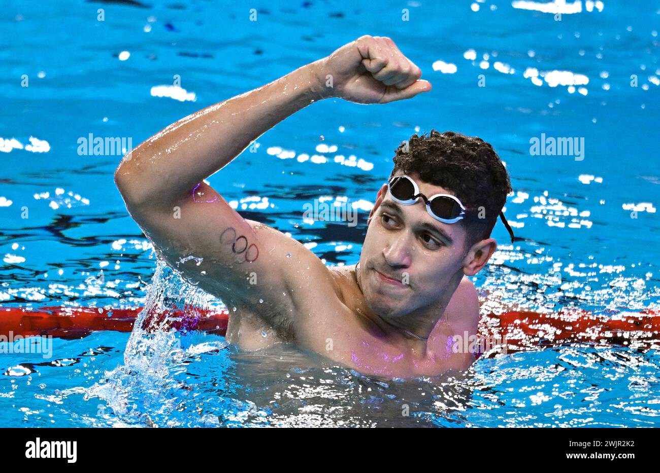 Doha, Qatar. 16th Feb, 2024. Hugo Gonzalez of Spain celebrates after ...