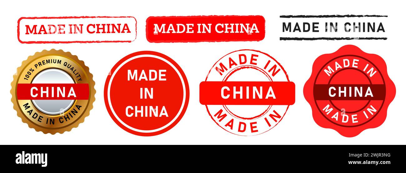 Made in China rectangle and circle stamp label sticker sign product ...