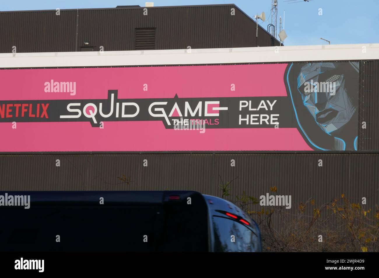 Los Angeles, California, USA 15th February 2024 Squid Game Billboard on ...